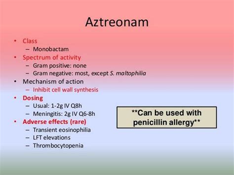 Aztreonam Antibacterial Drugs