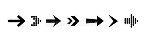 Black Vector Arrow Set Of Arrows For The Ui Stock Illustration Illustration Of Pointer