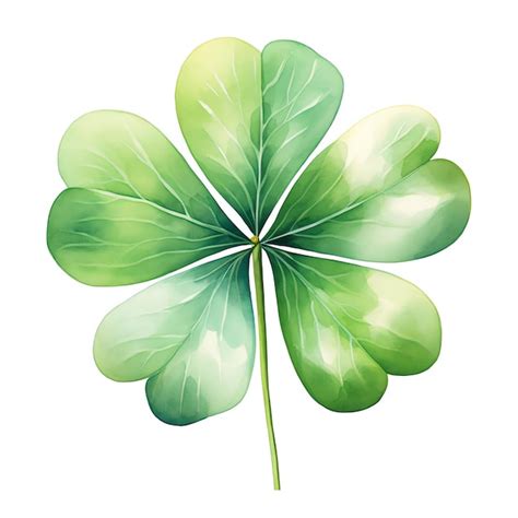 Premium Ai Image A Four Leaf Clover Watercolor