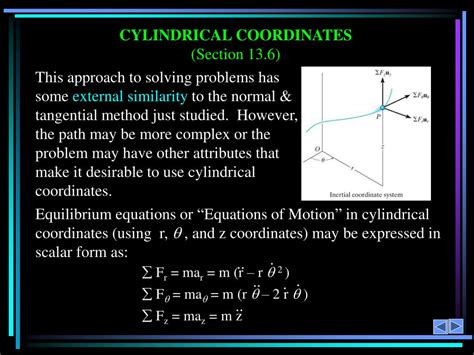 Ppt Equations Of Motion Cylindrical Coordinates Powerpoint Presentation Id6013544