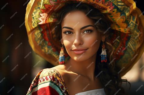 Premium Ai Image Beautiful Latin American Woman In Traditional Atti
