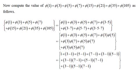 Answered The Totient Sum Formula Let N Be A… Bartleby