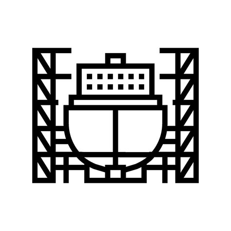 Shipyard Manufacturing Process Line Icon Vector Illustration 26111811