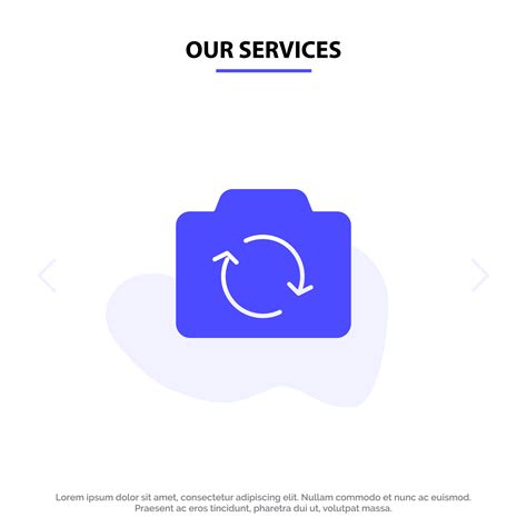 our services camera refresh basic ui solid glyph icon web card template