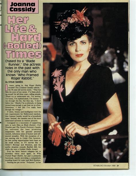 [starlog Roger Rabbit Joanna Cassidy Page 1 ] Roger Rabbit Dapper