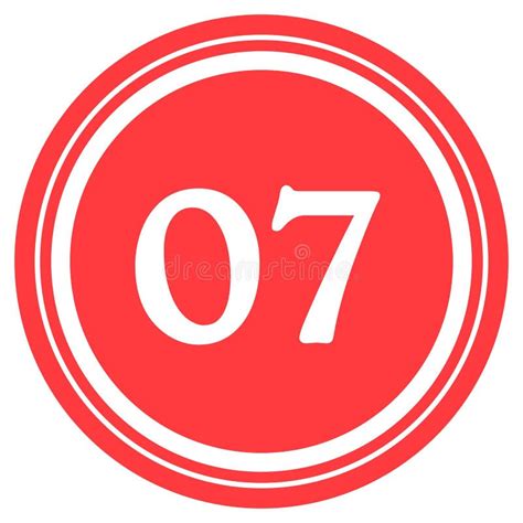 Numeral 07 Stock Illustrations 6 Numeral 07 Stock Illustrations