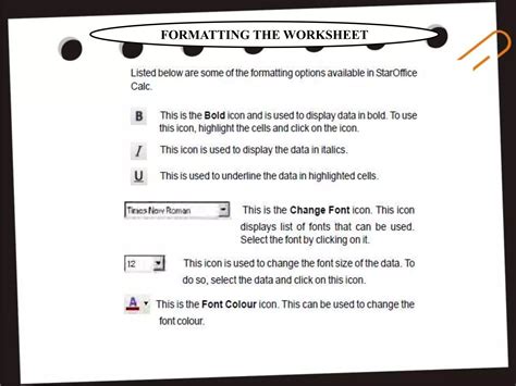 formatting the worksheet r d sivakumar pptx