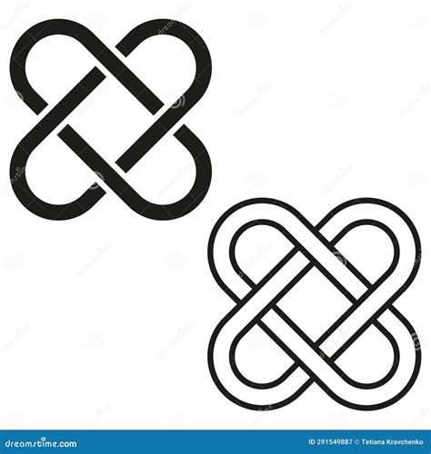 Interlocking Icon Set Interconnection Symbol Combine Sign Collection Vector Illustration Eps