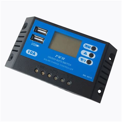 Newly PWM Solar Charge Controller 10A 12V 24V Auto LCD Solar Charger With Dual USB Output 10A