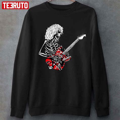 Skeleton Van Halen Guitarist Eddie Van Halen Unisex T Shirt Teeruto