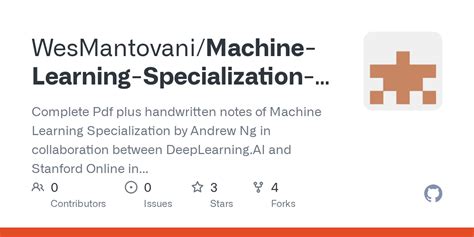 Github Wesmantovanimachine Learning Specialization Coursera Notes