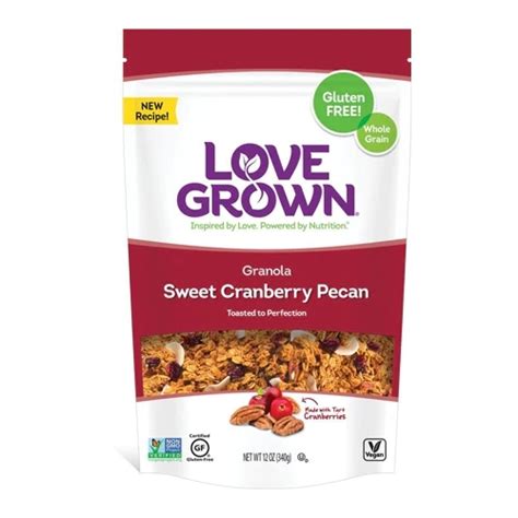 Comprar Love Grown Granola Sem Glúten Cranberry Pecan Doce 340g Preço
