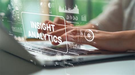 Insightful Analytics Concept With Hands On Laptop And Digital Graphs