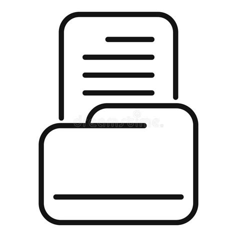 Folder Storing Important Business Documents Icon Stock Vector Illustration Of File Graphic