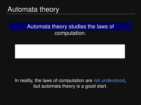 PPT Formal Languages And Automata Theory PowerPoint Presentation Free Download ID