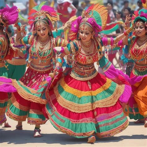 Premium Ai Image A Photograph Taken During A Vibrant Cultural
