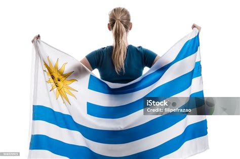 우루과이 여자 선수 흰색 배경 축 하 팬 Championship에 대한 스톡 사진 및 기타 이미지 Championship Championship 경쟁 Istock