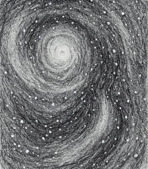 Milky Way Galaxy Pencil Drawing