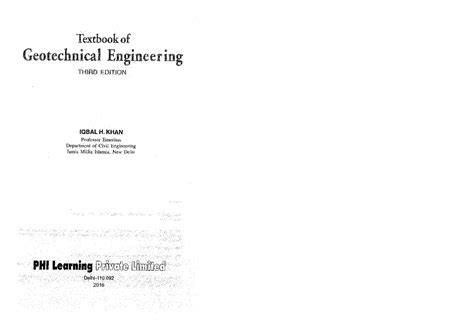Download Geotechnical Engineering Textbook Pdf Online 2020