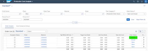 Sap Fico Corner Fiori App Production Cost Analysis Status Mismatch Versus Sap Gui