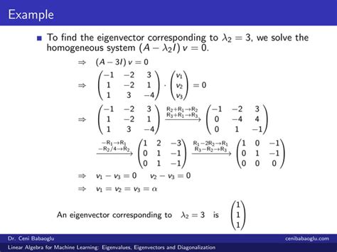 4 linear algebra for machine learning eigenvalues eigenvectors and