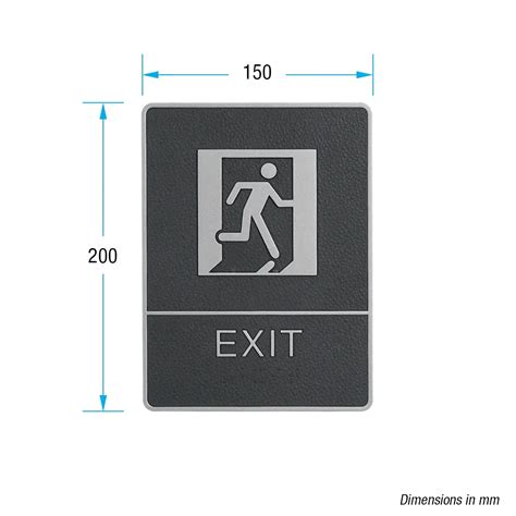 Braille Exit Sign 150 X 200mm Ships Same Day