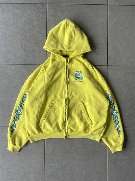 Balenciaga Unreleased Balenciaga Sample Unity Flames Zip Up Hoodie