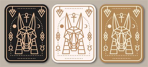 밀교 기호 포스터 배너 벡터 연금술 또는 신성한 기하학에 대한 윤곽선 아이콘입니다 이집트 신 아누비스 별 달 태양 행성 및 마법의 기호가 있는 신비롭고 마법적인 디자인