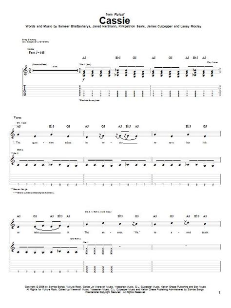 Flyleaf Cassie Sheet Music Notes Chords In 2025 Sheet Music Notes
