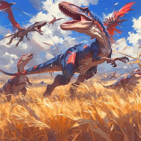 Velociraptor Chase Stock Illustrations 16 Velociraptor Chase Stock