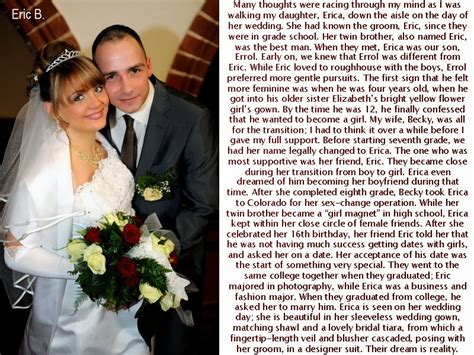 Erics Transgender Captions The Wedding Of Erica