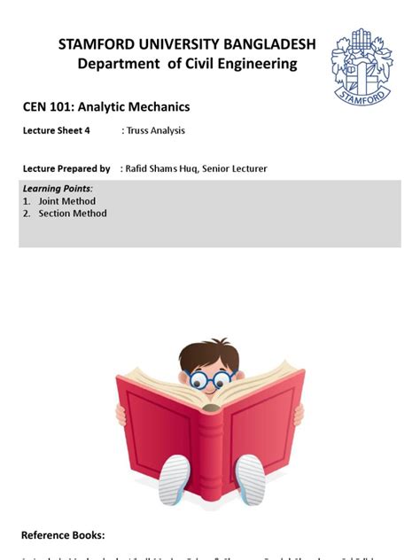 Lecture Sheet 4 Truss Analysis Pdf Truss Force
