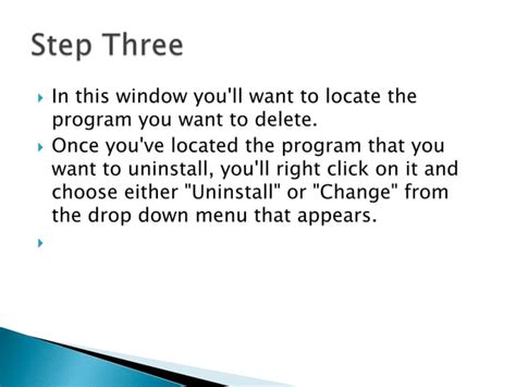 How To Uninstall An Application In Windows Ppt
