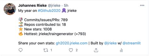 App Your Github Stats For Show The Community Streamlit