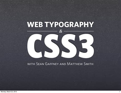 Web Typography With Css3 Pdf