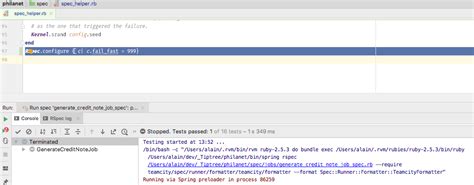 Rspec Test Runner Stops On First Failed Test Ides Support Intellij