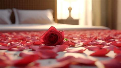 Premium Ai Image Rose On The Bed In The Hotel Rooms Rose And Her