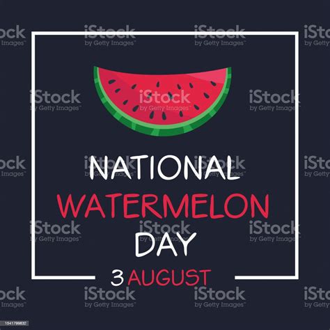 National Watermelon Day Stock Illustration Download Image Now