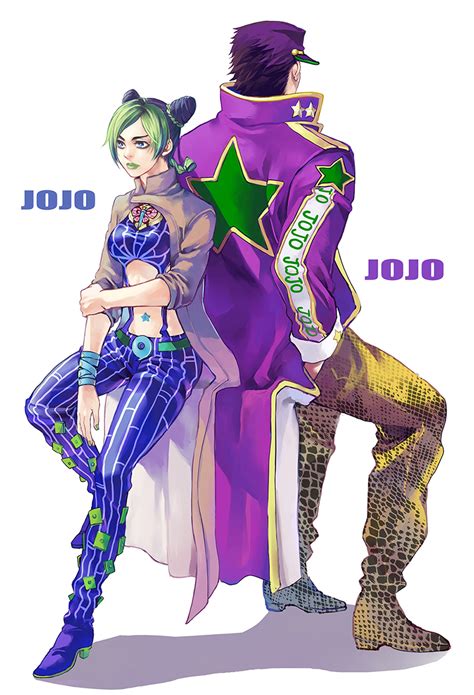 Kujo Jotaro And Kujo Jolyne Jojo No Kimyou Na Bouken And More Drawn By Qi Bleachcxn Danbooru
