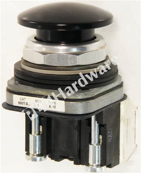 Plc Hardware Allen Bradley 800t D2a Push Button 305mm Non Illum Black