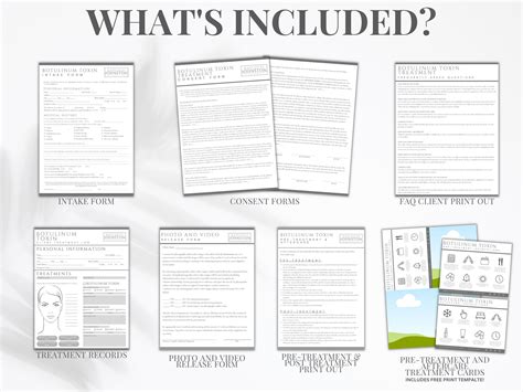 Botox Form Bundle Nurse Injector Templat Policy Photo Video Release Consultation Forms