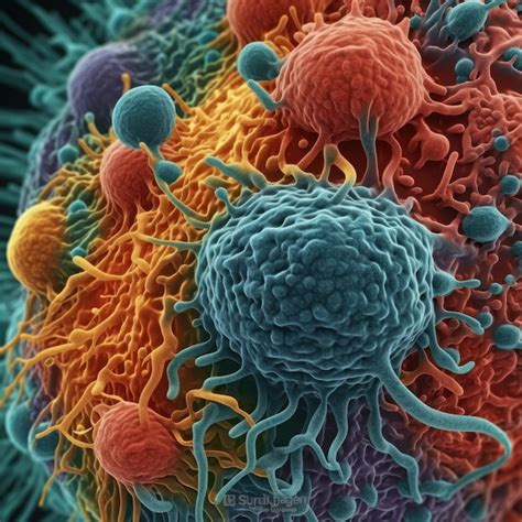 Premium Ai Image Vivid Colors Of Lysosomes Breaking Down Cellular