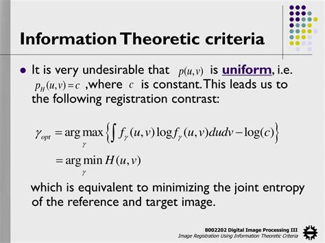 Ppt Image Registration By Information Theoretic Criteria Powerpoint Presentation Id 5636621