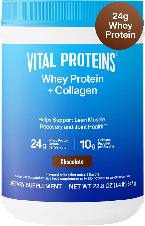 Vital Proteins Whey Protein Powder Collagen Peptides 24g
