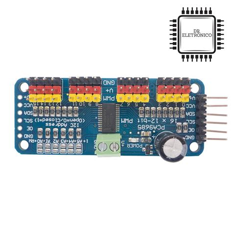Módulo Pwm Servo Pca9685 16 Canais Dr EletrÔnico