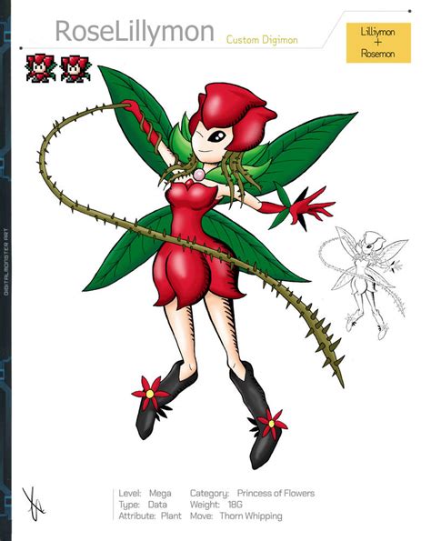 Lillymon Rosemon Fusion By Demigod64 On Deviantart