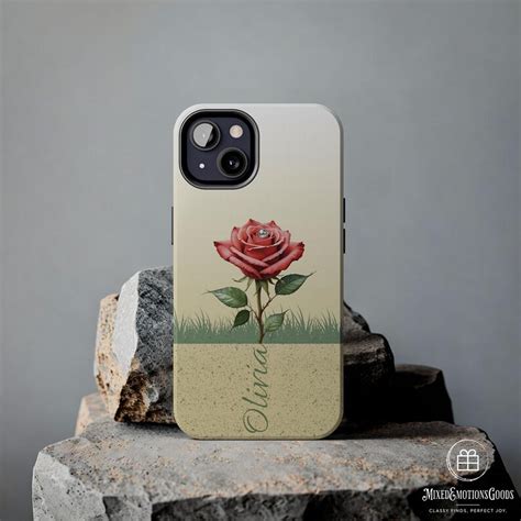 June Custom Birth Flower And Birthstone Name Phone Case Beautiful And