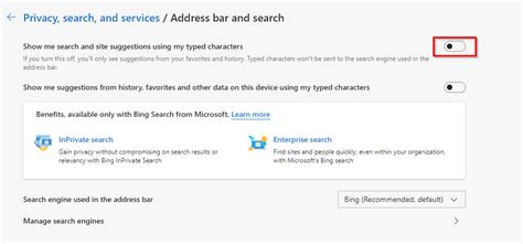 How To Turn Off Search Suggestions Based On Typed Characters In Microsoft Edge I Have A Pc