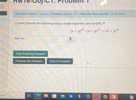 solved 1 point rewrite the following using a single