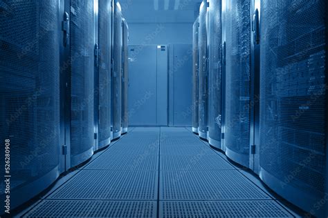 Corridor In Working Data Center Centers Data Center With Multiple Rows